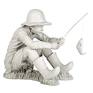 Design Toscano Gone Fishing Fisherman Statue