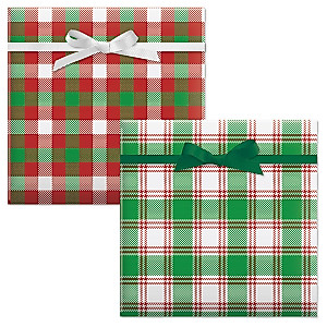 Cardinal Flat Christmas Gift Wrap Sheets - Set of 8 Sheets Holiday Wrapping Paper, 22 by 34 Inch Sheets, Easy Storage
