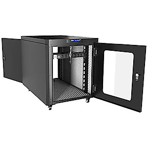 Soundproof Server Rack Quiet - Acoustic Sound Proof Server Cabinet - Up to 36% Noise Reduction - Locking Server Enclosure - Silent Networking Cabinet - Noise Sound Dampening Box (15U)