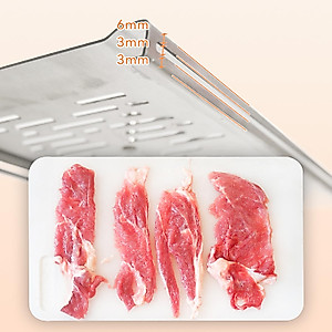 Beef Jerky Maker Slicer – No Sharp Edge Safe for Hands& Convenient to Slice Beef|Made of Food Grade 304 Stainless Steel| 12" Long 6" Wide - 1 Pack - Knife Not Included