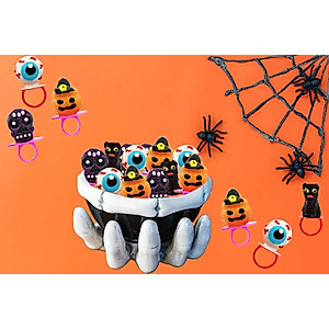 Fruidles Halloween Candy Rings, Hard Candy, Individually Wrapped (12-Pack)