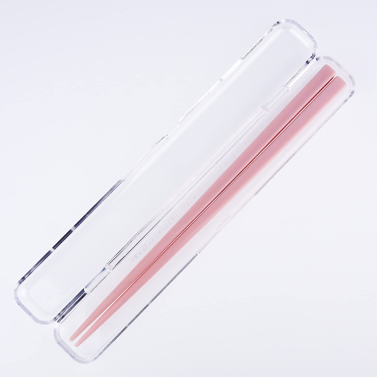Short Size Reusable Plastic Chopsticks with Portable Case for Lunch Box Bag Bento, School Camping Travel 7.1 Inches Made in Japan (Pink)
