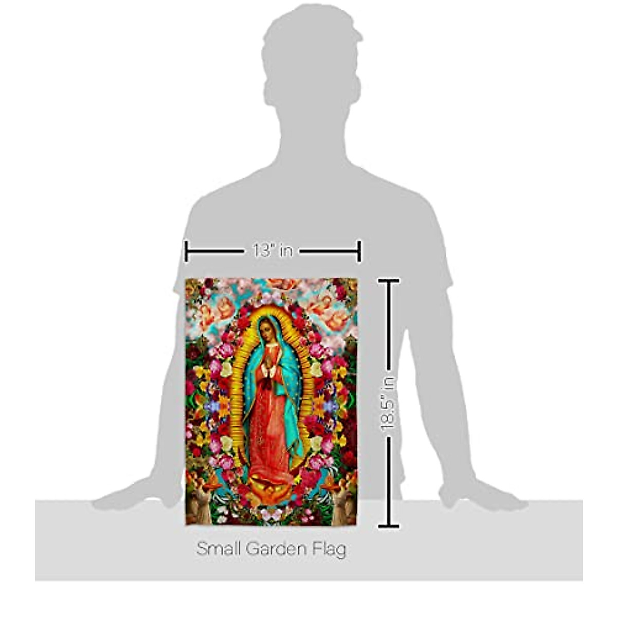 Ornament Collection Our Lady of Guadalupe Garden Flag Religious Faith Hope Grace Peace Dove Christian Religion Easter House Decoration Banner Small Yard Gift Double-Sided, Made in USA