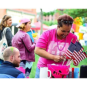 Small American Flags on Stick 5x8 Inch/12 Pack - Mini Ameirican Flags/Handheld American Wooden Stick Flag Spear Top
