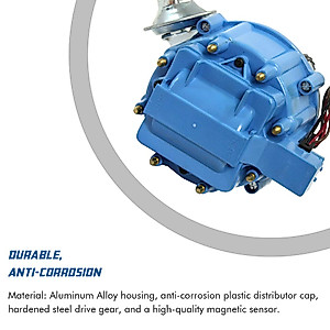 HEI Ignition Distributor for Small Block Ford 351W Windsor 5.8L 8 Cylinder New Distributor 65K Coil with Blue Cap