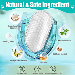 Neptniopllab 2-Pack Teeth and Ear Cleaner Finger Wipes, Dog and Cat Grooming Kit, Soothing Odor Control, Reduces Dirt and Wax Buildup, Cleans Teeth and Reduces Tartar and Odor, 100 Tablets