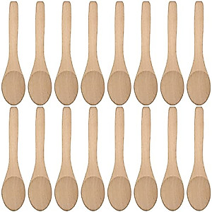 30 Pcs Small Wooden Spoons Cooking Condiments Spoons Mini Tasting Spoons 4.7 inch for Salt, Honey, Coffee, Tea, Sugar, Jam, Mustard