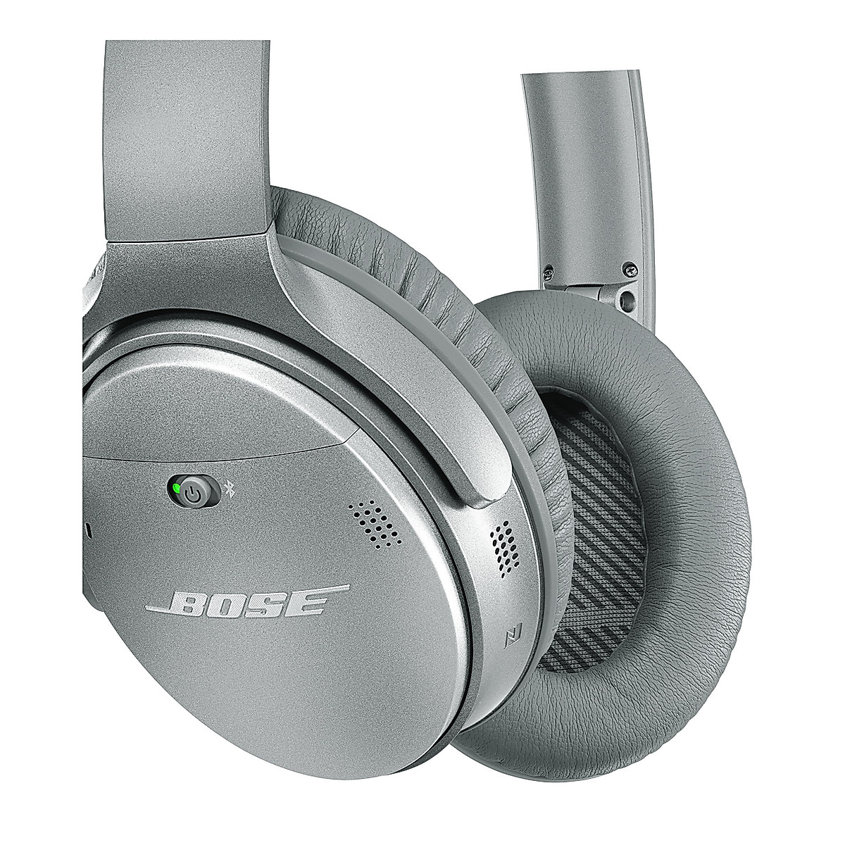 Bose QuietComfort 35 (Series I) Wireless Noise Cancelling Headphones - Silver (Renewed)