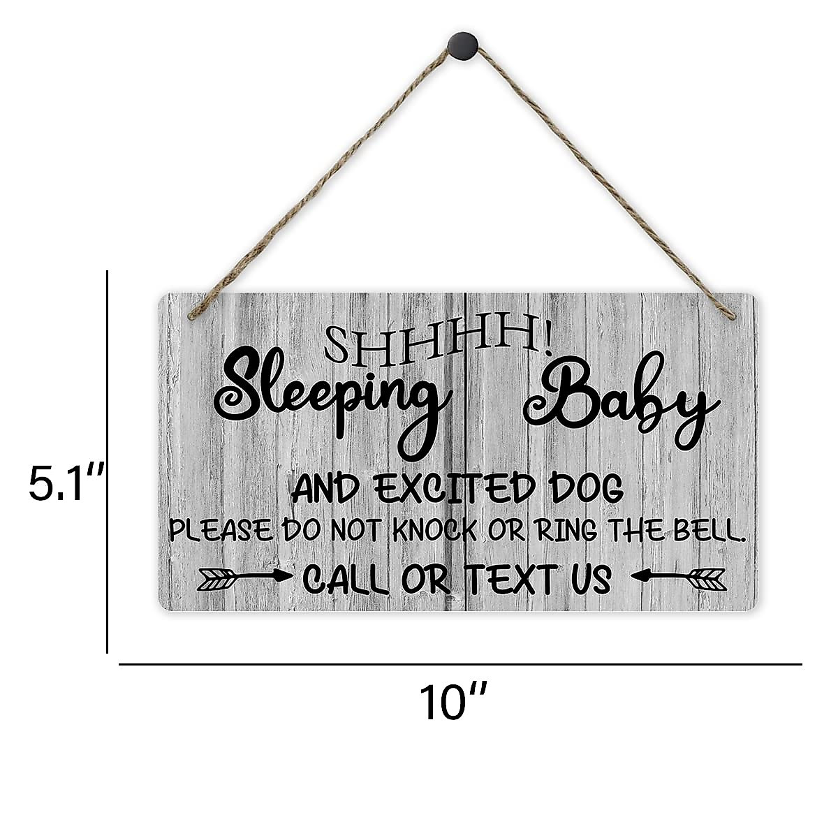 Baby Sleeping Sign Plaque Decor for Front Door - Please Do Not Disturb Sign - Signs Decor for Baby Room, Nursery, Home Bedroom -New Mom Gift, Baby Shower