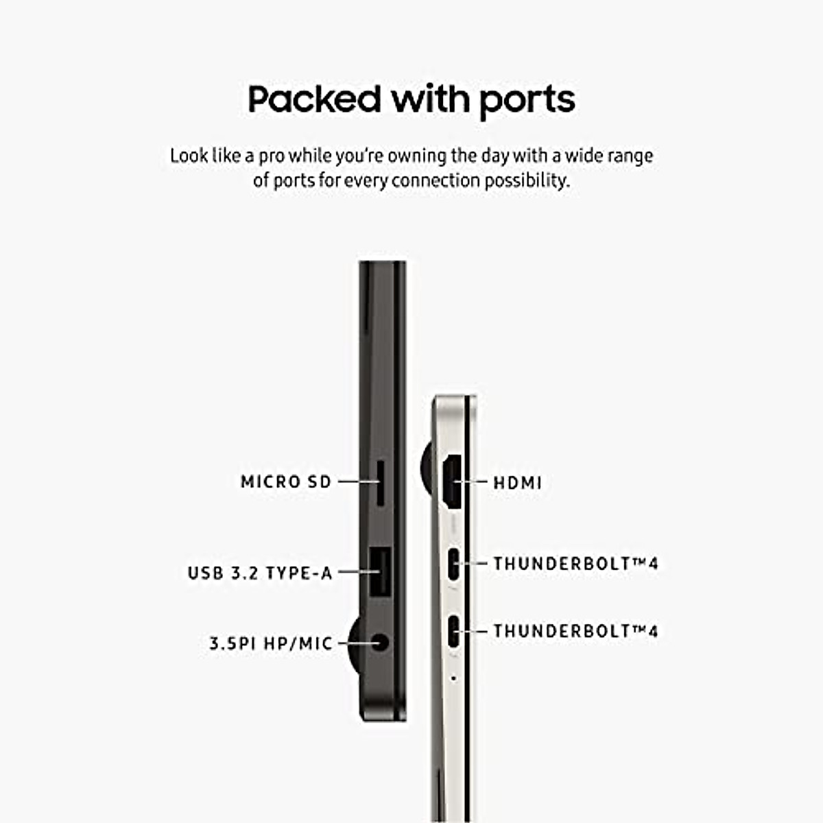 SAMSUNG 14” Galaxy Book3 Pro Laptop Computer, 13th Gen Intel Core i7-1360P Processor / 16GB / 512GB, 3K AMOLED Screen, 120hz, Fingerprint Reader, FHD Webcam, 2023 Model, NP940XFG-KA2US, Beige