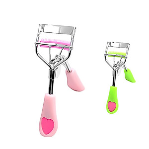 Eyelash Extension Kit Women Wide Angle Eyelash Carbon Steel Brush Comb Curler Make Up Cosmetics Tool - Pink