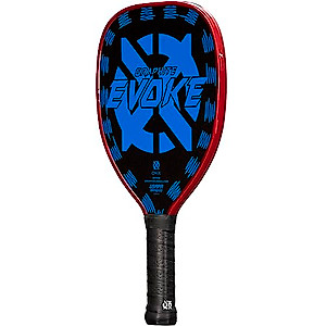 Onix Graphite Evoke Tear Drop Pickleball Paddle Features Tear Drop Shape, Polypropylene Core, and Graphite Face, Blue