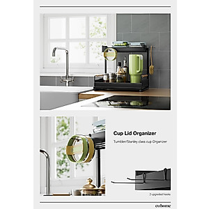 EUHOME Under Sink Organizers and Storage, Kitchen Under Sink Organizer, Slide Out Under Sink Storage for Bathroom 2 Tier Under Cabinet Organizer (Black, 1Pack)