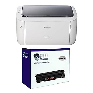 MTI LBP6030W ImageClass Check Printer Bundle with 1 OEM Modified 125 3484B001AA MICR Ink Toner Cartridge for Printing Payroll, Small Business and Personal Checks (2 Items)