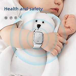 Mosquito Repellent Bracelet, Ultrasonic Mosquito Repellent Bracelet Electronic Watch with Clock Function USB Rechargeable Anti Mosquito Repeller Wristband (2 Pack, White)