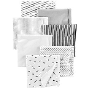 Simple Joys by Carter's Baby 7-pack Flannel Receiving Blankets, grey/white/black, One Size