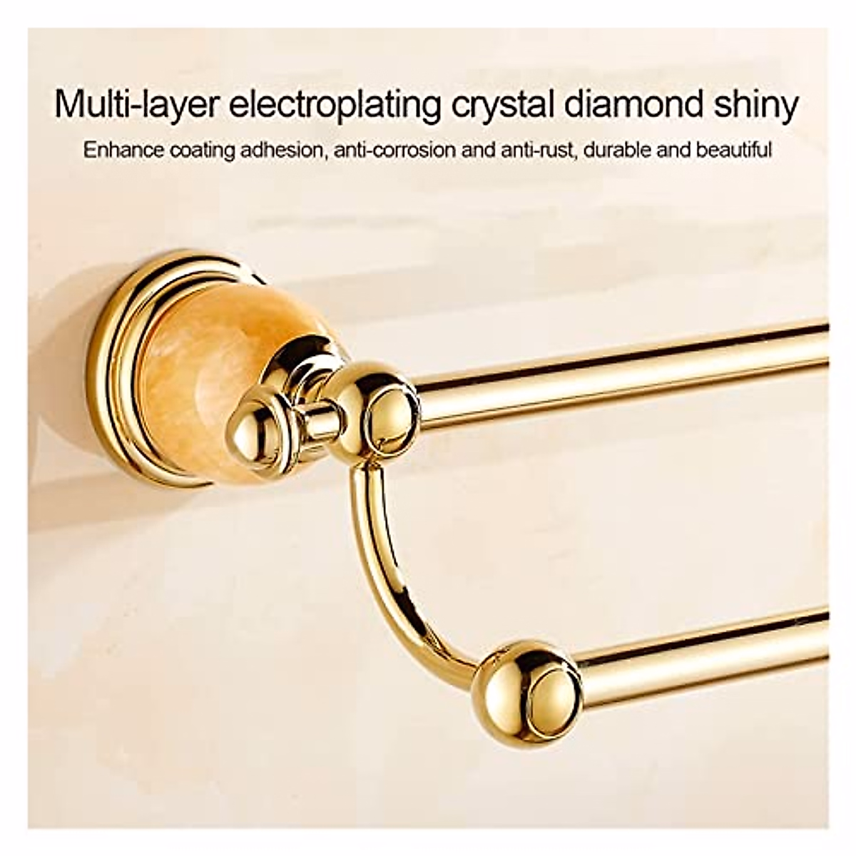 Towel BAR Rack Towel Rail for Bathroom,European-Style Double-Bar Hand Towel Holder,Bath Hand Towel Holder,Bathroom Double Rack,Antique Hanging Towel Bar/56Cm (Color : 66cm, Size : Christmas Reindeer