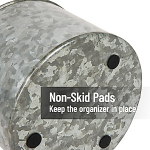 Mind Reader Caddy Utensil Holder, Silver