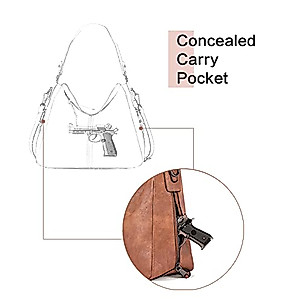 BROMEN Purses for Women Vegan Leather Hobo Bags Designer Handbags Large Shoulder Crossbody Bag with Adjustable Strap Brown