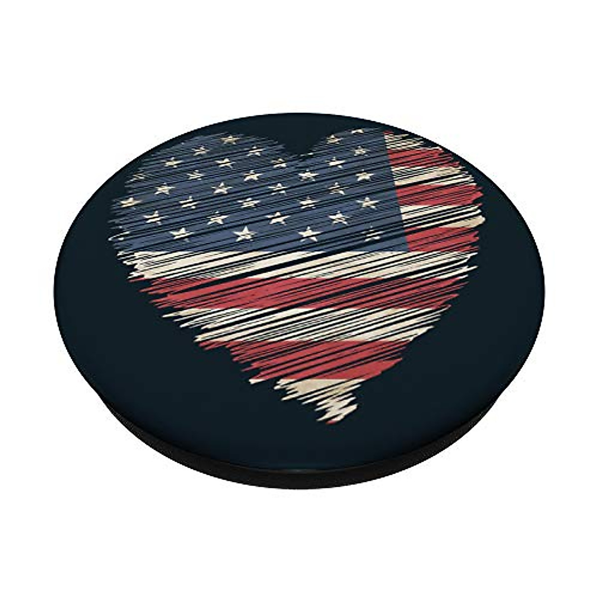 American Flag Heart Stars And Stripes For Patriotic Merica PopSockets Grip and Stand for Phones and Tablets