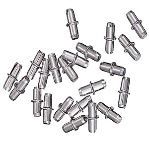 120 Pcs Shelf Pins 5mm Shelf Holder Support Pins Made from Nickel Plated Metal Material Shelf Pegs are Sturdy and Durable for Furniture Shelves Bracket.