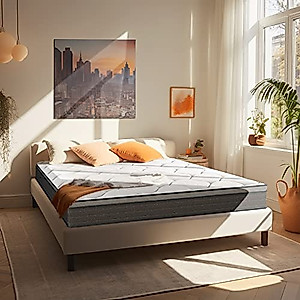 Natsukage 10 Inch Twin Mattress Hybrid Mattress Cooling Gel Infused Memory Foam and Pocket Innerspring Mattress Bed in a Box CertiPUR-US Certified