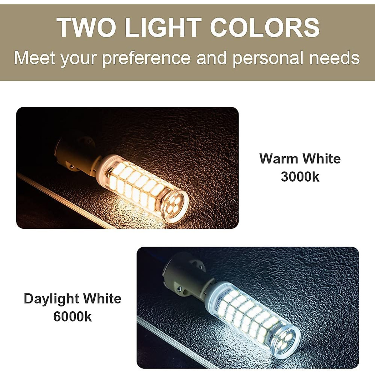 G8 LED Bulb Dimmable 8W Equivalent to 80W-100W Xenon Halogen Bulb, T4 Bi-Pin G8 Base, 120V for Under Counter Kitchen Lighting, Under-Cabinet Light 2 Pack (Warm White)