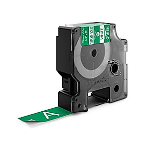 DYMO Industrial Labels for DYMO Industrial Rhino Label Makers, White on Green, 3/4", 1 Roll (1805420), DYMO Authentic