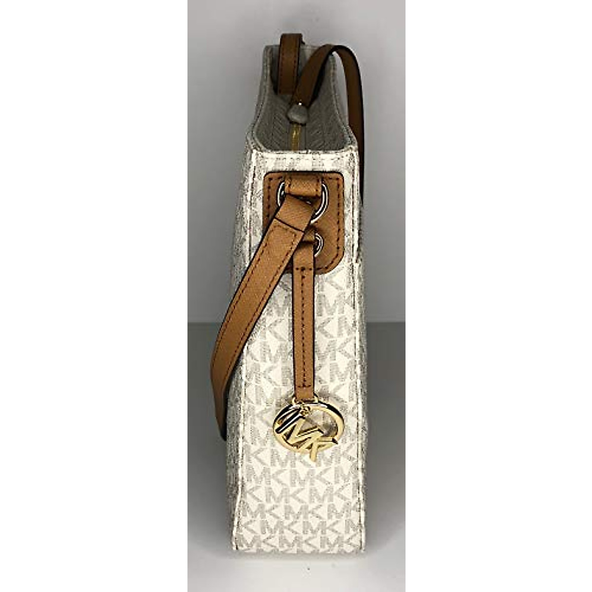 Michael Kors LG Messenger Crossbody bundled with Phone Wristlet (Vanilla/Acorn)