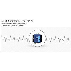 USR-LG206-H-P Serial RS232 RS485 to LoRa Converter Server Device (Point to Point) 3500 Meters Transmission Distance High Sensitivity Air Waking Up for Smart Metering Oil Field Agriculture