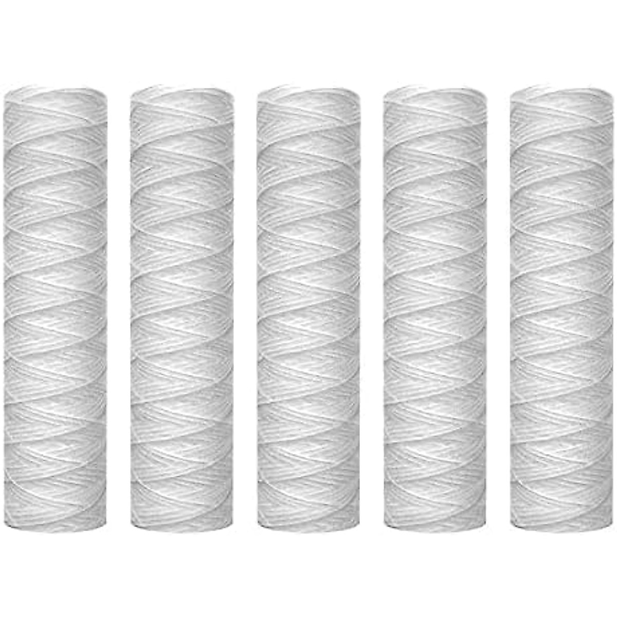 Zipits 【Home Appliances Accessories】 5 Pcs 1 Micrometre 10 x 2.5 Inch String-Wound Sediment Filter,Sediment Filter, Universal Replacement RO Unit 【Replaceable】
