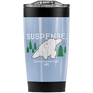 Logovision We Bare Bears Suspense Stainless Steel Tumbler 20 oz Coffee Travel Mug/Cup, Vacuum Insulated & Double Wall with Leakproof Sliding Lid | Great for Hot Drinks and Cold Beverages