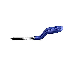 QWORK Duckbill Shears, 7 in Duckbill Applique Scissors, for Carpet Pile, Carpet Punch - Blue