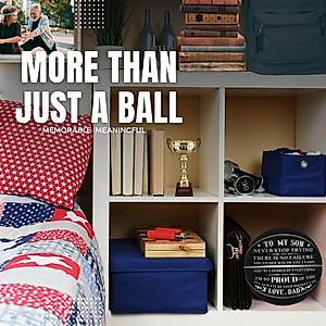 CybGene Engraved Basketball for Son, to My Son Basketball from Dad, Personalized Engraved Basketball with Warm Message to Son from Dad - I'll Always be Your Biggest Fan