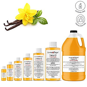 Aroma Depot French Vanilla Perfume/Body Oil (7 Sizes) Our Interpretation, Premium Quality Uncut Fragrance Oil Sweet Scent (4 Ounce Plastic Bottle (120ml))