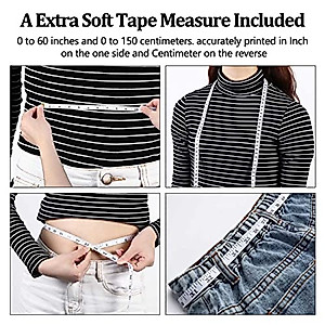 3 PCS Tape Measure Body Measuring Tape 60in (150cm), Retractable Tape Lock Pin and Push-Button Retract, Portable for Weight Loss, Sewing, Fabric, Cloth, Tailor(White)