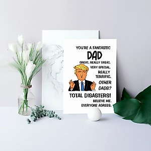 RUALOVE Funny Birthday Card for Dad Grandpa Husband, Humor Birthday Card Gift From Son Daughter Wife, Ideal Birthday Card Gift For Father Grandfather Stepfather Husband, Dad Birthday Card