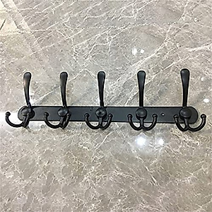 EYHLKM 5 Hooks Stainless Steel Wall-Mounted Bathroom Bath Ball Hook Rack Bedroom Coat Hanger Home Storage Clothes Hook