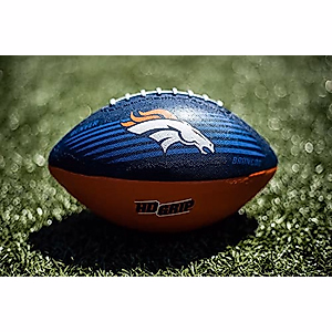 Rawlings NFL Downfield Youth Size Football with 5X HD Grip, New Orleans Saints