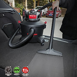 Shop-Vac 6 Gallon Wet Dry Vacuum Cleaner, 8.0 Peak Kpa Shop Vacuum with Blower Function, Cordless Vacuum Cleaner for Pet Hair, Jobsite, Garage, Home & Workshop