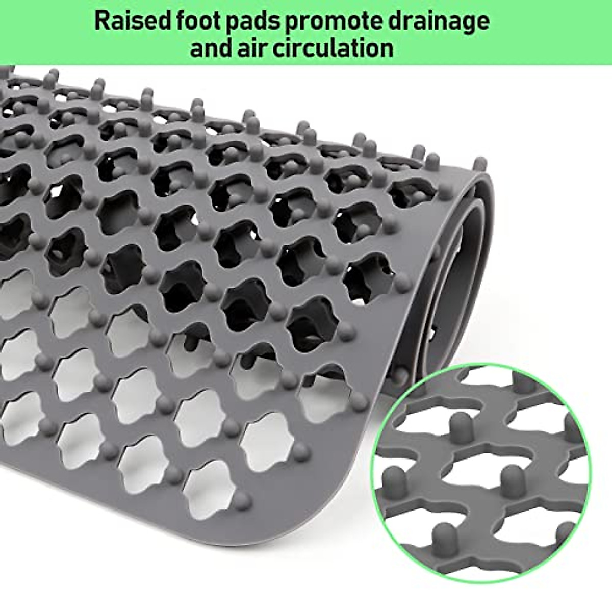 sink protectors for kitchen sink,Kitchen Sink Mats with Center Hole, Food Grade Silicone, 1 Non-Slip Heat Resistant Foldable Sink Fitting for Stainless Steel or Ceramic Sink Bottom (Grey 24.8"*13")