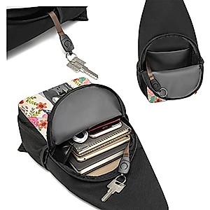 Great Dane Dogs Floral Boho Flowers Cute Animals Is Life Dog 3D Print Sling Bag Folding Chest Shoulder Backpack Crossbody Bags For Men Woman Travel Gym School Ipad Camera Mini Backpacks Birthday Gifts