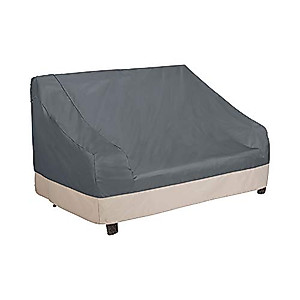 MODERN LEISURE Renaissance Ultralite Outdoor Patio Loveseat Cover - Water Resistant (82.5 W x 38 D x 38.25 H Inches) Gray and Atmosphere, Model 3020
