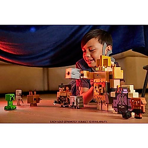 Mattel Minecraft Legends Action Figure, Cobblestone Golem with Attack Action & Accessory, Collectible Toy, 3.25-inch