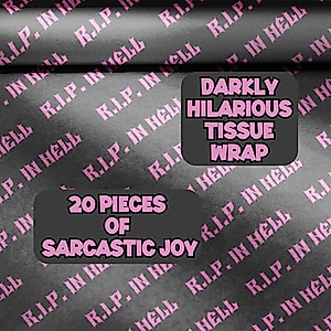Funny Tissue Paper, Funny Wrapping Paper Adult, Rude Wrapping Paper, Non-Toxic Acid Free Inappropriate Gift Wrap Size 15" by 21", Friend Gift, Black Tissue Paper, rip Unique Wrapping Paper (Tissue)