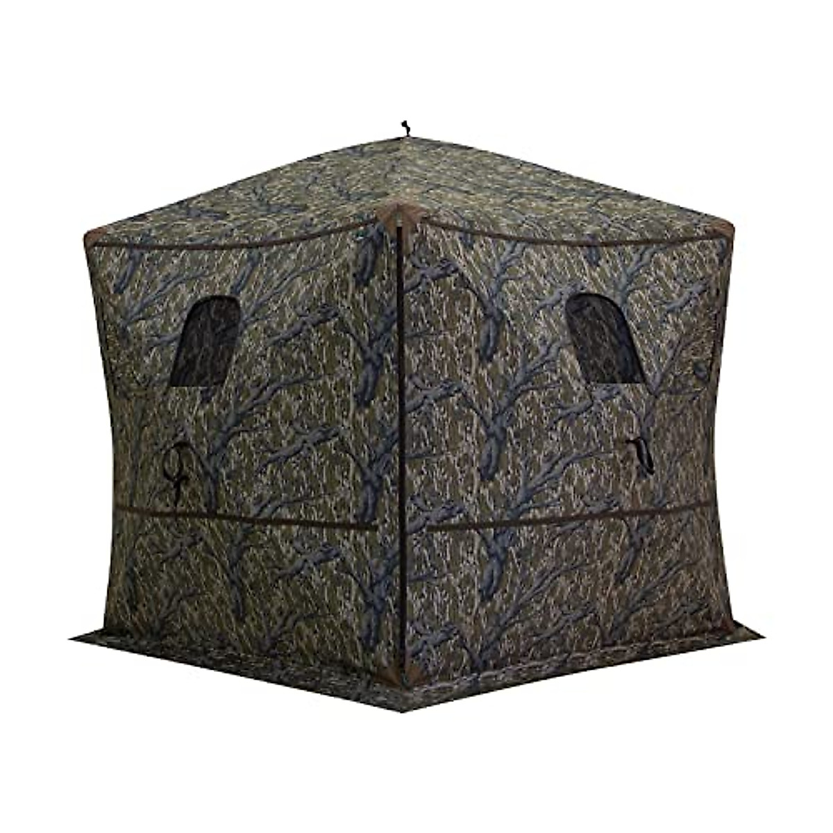 Barronett Blinds® Memory Maker 5, Portable Hunting Blind, 5-Sided Hub Blind, 600 Denier Fabric, Silent Slide Windows, 4-Person, Mossy Oak® Original Treestand, 72” x 96” x 96”, GK550BLT