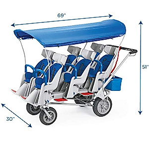 Children’s Factory AFB6850F Runabout 6 Passenger Stroller, Multi