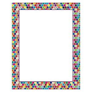 Colorful Border Stationery - 8.5 x 11-60 Letterhead Sheets - Border Paper Letterhead (Spot Color)