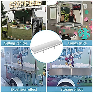 Concession Shelf- 48L x 12W Inch Stainless Steel Foldable Perfect for Food Truck, Trailer and Window Service