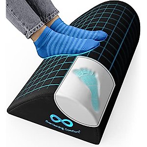 Everlasting Comfort Foot Rest for Under Desk at Work w/Premium ComfortFoam™ - Desk Foot Rest Ergonomic Design for All-Day Support, Pain Relief - Foot Stool Footrest - Home Office, Gaming Accessories